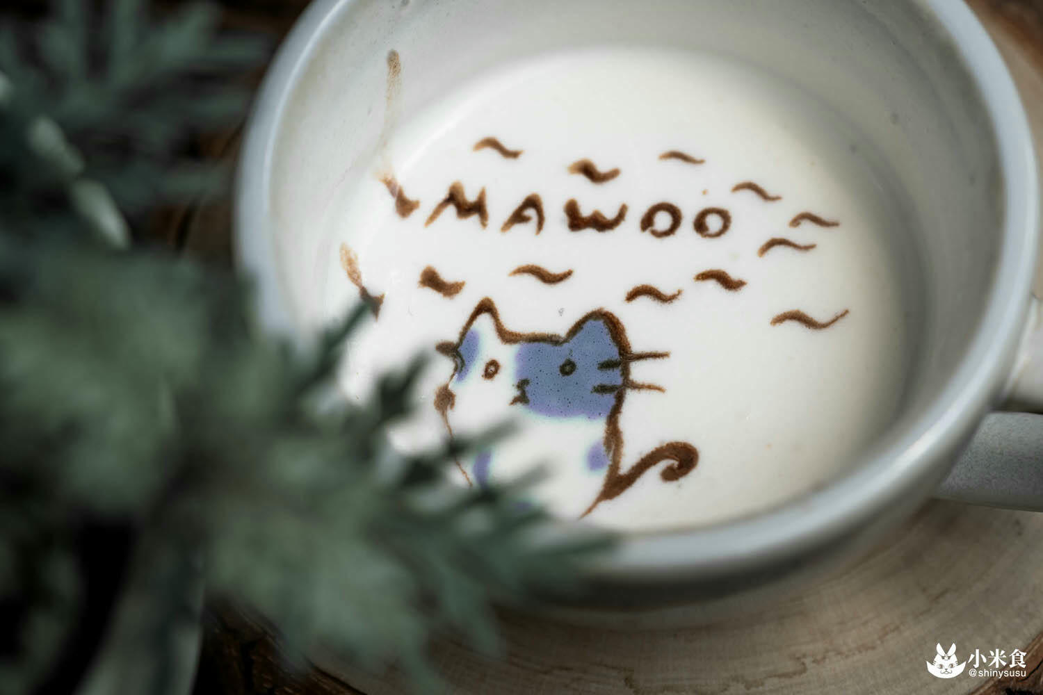 MAWOO也有咖啡 x 禾且空間｜來杯萌心大發的貓貓手繪拿鐵。還有絕美山口百匯帕菲｜台中北屯下午茶甜點 – 小米食